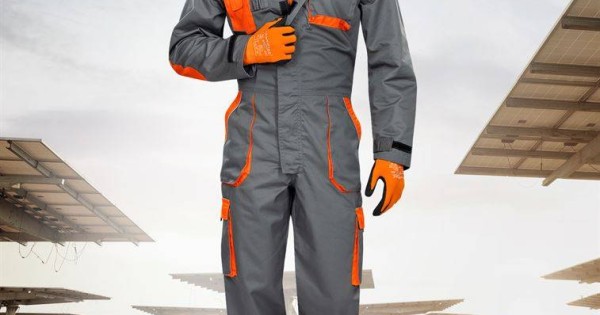 Combinezon de lucru Strong Gri si Portocaliu