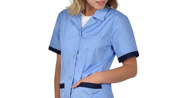 Halat scurt si subtire cu maneca scurta albastru deschis |Feelbox