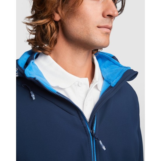 Jacheta softshell cu gluga, negru | Feelbox