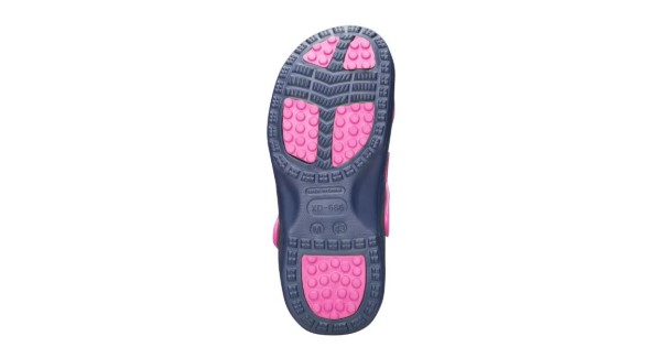 Saboti PVC, talpa antialunecare, gri-roz | Feelbox